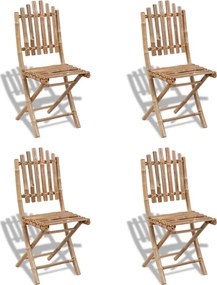 vidaXL Skládací zahradní židle 4 ks bambus [271715] Barva: Hnědá