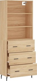 Skříň highboard dub sonoma 69,5 x 34 x 180 cm kompozitní dřevo 3189400