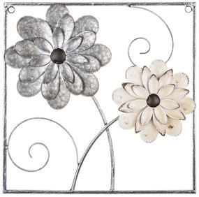 Nástěnná dekorace kovové květiny 135014