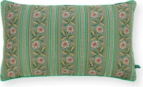 Pip Studio dekorační polštář Rosa Rani 65 x 39 cm - zelený (Dekorační polštář s motivem květů)