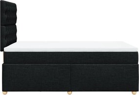 Box spring postel s matrací černá 120x190 cm textil 3291228