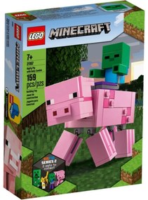 Lego stavebnice lego minecraft 21157 velká figurka: prase s malou zombie