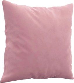 2místná pohovka s polštáři růžová 140 cm samet 3200948