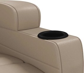 Polohovací křeslo cappuccino umělá kůže 340965