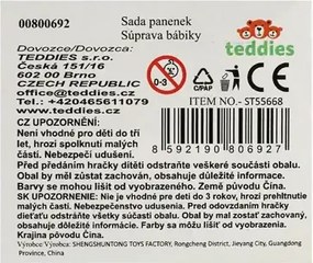 TEDDIES Panenka Rodina s doplňky / 30 cm / 4 figurky / od 3 let
