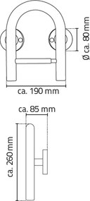 Ridder Ridder, HANDICAP madlo s držákem toaletního papíru, chrom, A220300