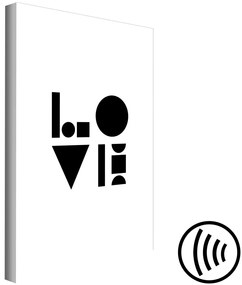 Obraz Černá, bílá a láska (1 kus) vertikální