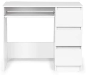 modernHOME Univerzální bílý kancelářský stůl se 3 zásuvkami PJJCT0157