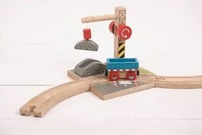 Bigjigs Rail Jeřáb se štěrkem / od 3 let