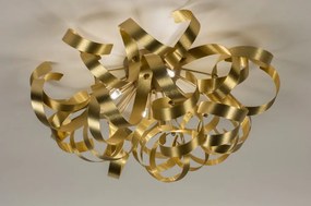 Stropní designové svítidlo do obýváku Artek Curl Gold 60