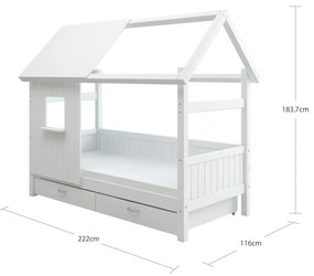 FN Postel 1/2 domeček s úl. prostorem Romantic 451 bílá