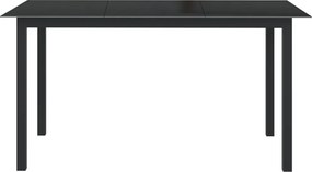 vidaXL Marketos 7dílný zahradní jídelní set hliník antracitový