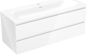 Mexen Orio koupelnová skříňka 120 cm s umyvadlem Vela, 2 zásuvky, bílý lesk - 91A10-12047-2-BFF00-W23M00
