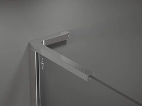 Mexen Kioto L, sprchová zástěna Walk-In 110 x 200 cm, 8mm čiré sklo bílý vzor, ​​chromový profil, 800-110-103-01-85