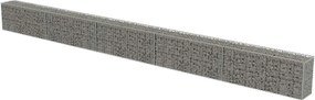 Gabionová zeď s víky z pozinkované oceli 600 x 30 x 50 cm 143583