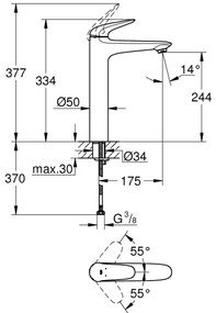 GROHE 23719003 - Umyvadlová baterie EUROSTYLE XL lesklý chrom