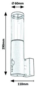 Rabalux - Venkovní nástěnné svítidlo se senzorem 1xGU10/7W/230V IP44