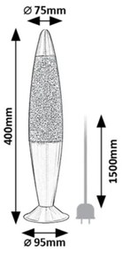 Rabalux 76115 - LED Lávová lampa GLITTER 2 LED/25W/230V