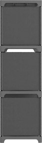 Výstavní police s 9 přihrádkami šedá 103x30x107,5 cm textil 322612