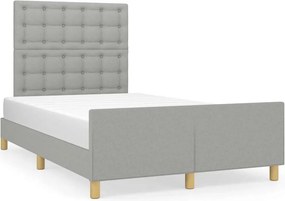 Rám postele bez matrací světle šedá 120x190 cm textil 3270541