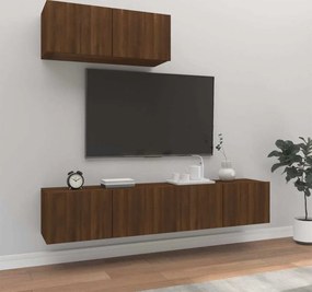vidaXL 3dílný set TV skříněk kompozitní dřevo [3114473] Barva: hnědý dub
