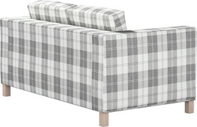 Potah na pohovku IKEA  Karlanda 2-místná, krátký barva šedá látka pletený vzor, vzorované