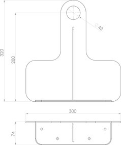 Sapho TETRIS držák umyvadla nástěnná baterie černá mat TZ429