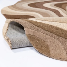 Hnědý/béžový ručně tkaný vlněný koberec 200x290 cm Envy Wool – Flair Rugs