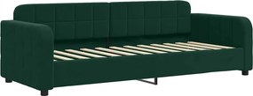 Válenda s přistýlkou a zásuvkami tmavě zelená 80 x 200 cm samet 3196996