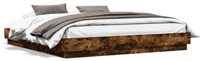 Rám postele kouřový dub 200 x 200 cm kompozitní dřevo,  3209832