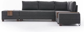 Hanah Home Rohová pohovka FLY antracit pravá 280 cm 825BLC2667