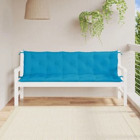 Podušky na zahradní lavici 2 ks světle modré 180x50x7 cm - Default Title