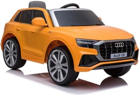 Dětské elektrické autíčko s dálkovým ovládáním BestBerg BBCC-70O – Audi Q8 / nosnost 30 kg / Li-Ion baterie / oranžová