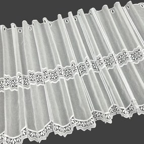 Vitrážková voálová záclona 45228 GA - výška 40,60 cm, metráž