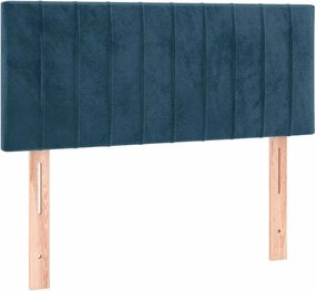 Box spring postel s matrací tmavě modrá 80 x 200 cm samet 3131049