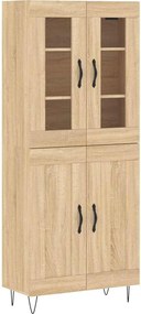 Skříň highboard dub sonoma 69,5 x 34 x 180 cm kompozitní dřevo 3198372