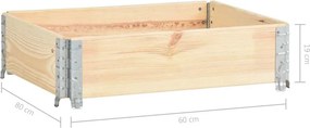 Vyvýšený záhon 60 x 80 cm masivní borové dřevo 3055160