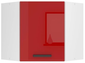 Kuchyňská skříňka Belini Premium Full Version horní rohová 60 cm červený lesk