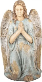 Béžová antik dekorace socha anděl Angel Baroque - 34*36*55 cm