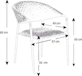 Doppler Picaso MELIA LIKA-TEX® antracit - zahradní/gastro souprava 2+1