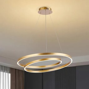 Brilagi-LED Stmívatelný lustr na lanku TWISTER LED/75W/230V pr. 70 cm zlatá +DO