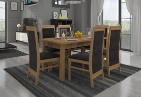 ADRK Furniture Sada stolu s židlemi RODOS 7 SE-ROD-7-C-B001