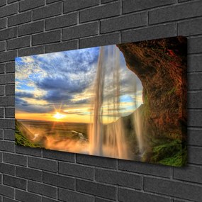 Obraz na plátně Vodopád Krajina 140x70 cm