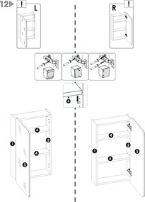 Koupelnová skříňka se zrcadlem Aruba 842 1D dub craft zlatý