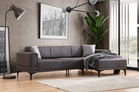 Hanah Home Rohová pohovka HORIZON tmavě šedá pravá