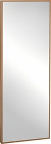 HOMCOM Celoplošné zrcadlo na zeď 125x45cm s dřevěným rámem v přírodní barvě do šatní skříně, předsíně nebo ložnice | Aosom.de