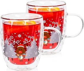 4Home Termo sklenice Mug Reindeer Hot&Cool 270 ml, 2 ks