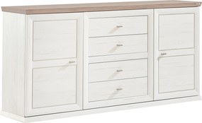 XXXLutz ŠIROKÁ KOMODA, šedá, bílá, 180/89/43 cm Hom`in - Široké komody - 000003000110