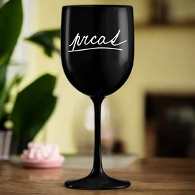 Černá sklenice na víno 420ml - Prcat