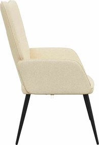 Relaxační židle krémová textil 327943